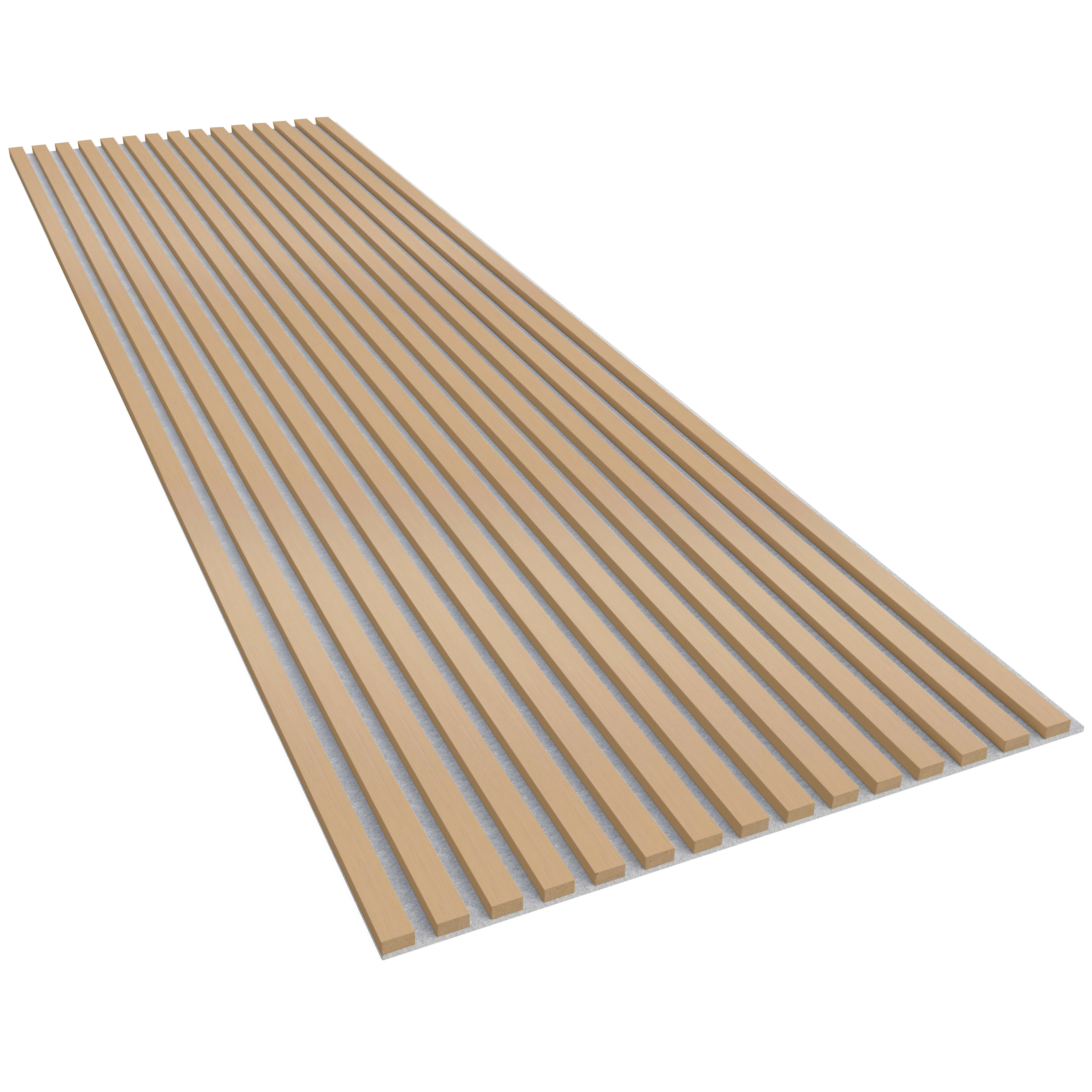 Akustični leseni panel, furnir, hrast (siv filc), 240x60cm (1,44 m2)